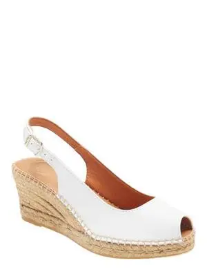 TONI PONS Toni Pons Croacia Espadrille Wedge White Leather