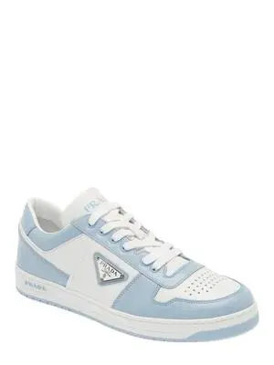 Prada Prada Downtown Logo Low-Top Sneakers Bianco/celeste