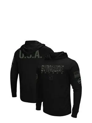 COLOSSEUM Syracuse Orange Oht Military Appreciation Hoodie Long Sleeve T-shirt - Black