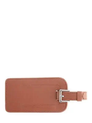 ROYCE NEW YORK Leather Luggage Tag - Tan