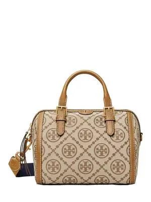 TORY BURCH Tory Burch T Monogram Jacquard Barrel Shoulder Bag
