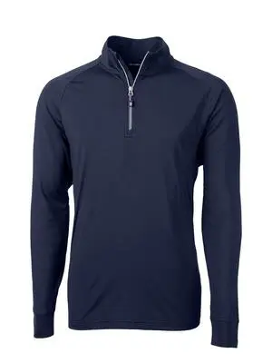 Cutter & Buck Adapt Knit Quarter Zip Pullover - Navy Blue