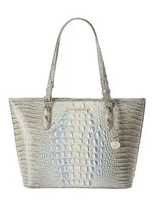 Brahmin Brahmin Medium Asher Croc Embossed Leather Tote Mindful Grey