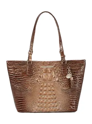 Brahmin Brahmin Medium Asher Croc Embossed Leather Tote Saddle Melbourne
