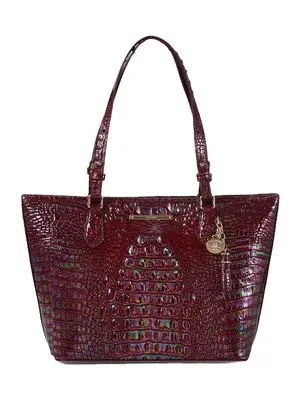 Brahmin Brahmin Medium Asher Croc Embossed Leather Tote Sangria Melbourne