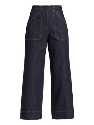 Cinq À Sept Benji Mid-rise Wide-leg Jeans - Indigo