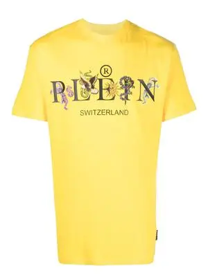 Philipp Plein Logo-print Cotton T-shirt - Yellow