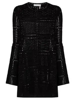 Chloé Panelled Knitted Dress - Black