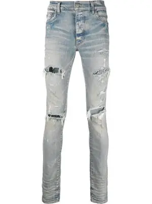 Amiri Distressed Skinny Jeans - Blue
