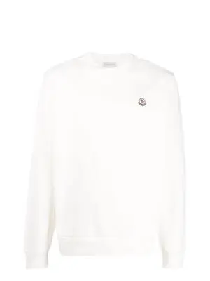 Moncler Logo Patch Sweatshirt - White