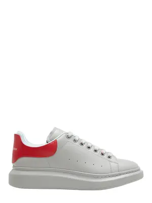 Alexander McQueen Oversized Low-Top Sneakers Grey/red
