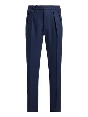 Ralph Lauren Pleated Linen Suit Trousers - Navy