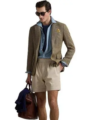 Ralph Lauren 7-inch Relaxed Fit Pleated Twill Short - Khaki Stone