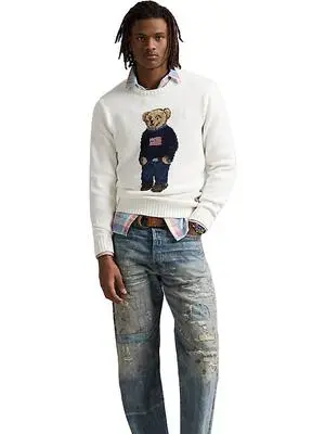 Ralph Lauren Polo Bear Cotton-linen Sweater - Deckwash White