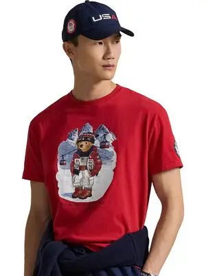 Ralph Lauren Team Usa Polo Bear T-shirt - Rl 2000 Red