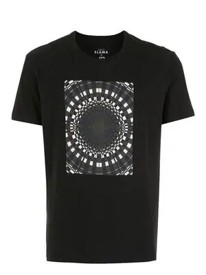 AMIR SLAMA Graphic-print Cotton T-shirt - Black