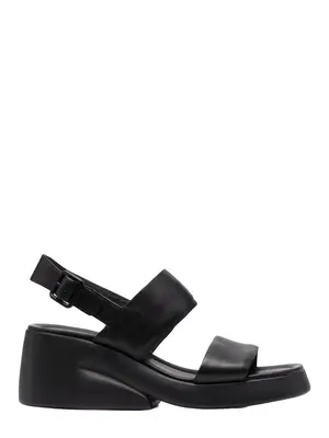 Camper Double-strap Leather Sandals - Black