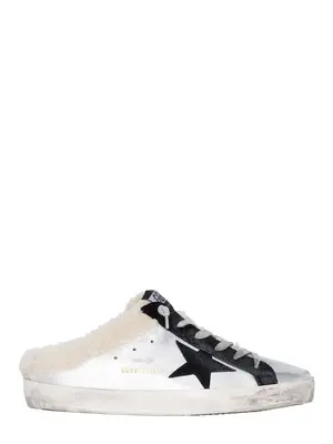 GOLDEN GOOSE Golden Goose Super-Star Sabot Slip-On Sneakers Silver