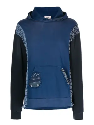 Alchemist Patchwork Detail Hoodie - Blue