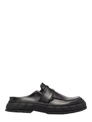 VIRON Backless Chunky-sole Loafers - Black