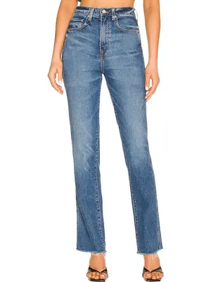 GRLFRND GRLFRND Sara Super High Rise Slim Straight Jeans Hollywood Hills