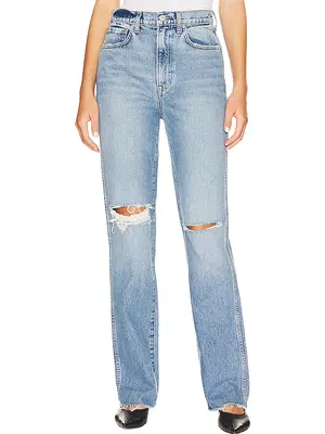 GRLFRND GRLFRND Sara Super High Rise Slim Straight Jeans Rambla