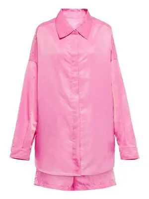 THE FRANKIE SHOP Perla Shirt Jacket And Shorts Set - Pink