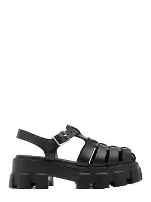 Prada Monolith Rubber Fisherman Sandals - Black