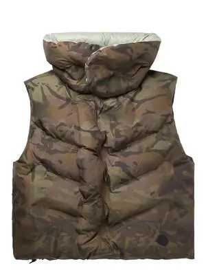 Moncler Dingyun Zhang Zadena Reversible Logo-appliquéd Quilted Ripstop Down Gilet - Brown