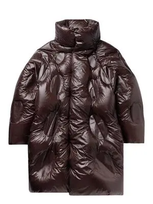 Moncler Dingyun Zhang Iaphia Oversized Quilted Glossed-shell Hooded Down Coat - Brown