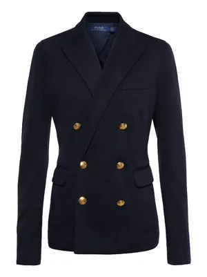 Polo Ralph Lauren Knit Double-breasted Blazer - Blue