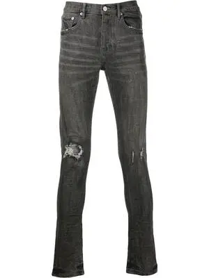 PURPLE BRAND Ripped Skinny Jeans - Grey