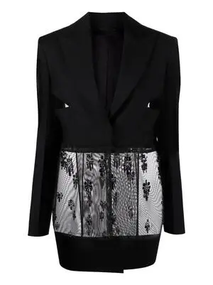 Givenchy Embellished-hem Tailored Blazer - Black