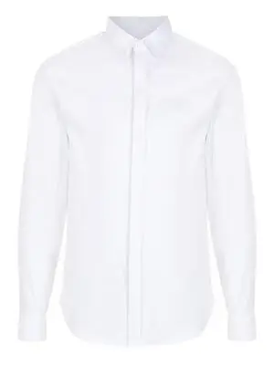 Armani Exchange Slim-cut Tailored Long-sleeve Shirt - White
