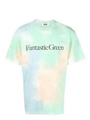 MSGM Fantastic Tie-dye T-shirt - Green