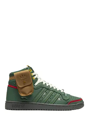 Adidas X Star Wars Top Ten Hi Boba Fett Sneakers - Green