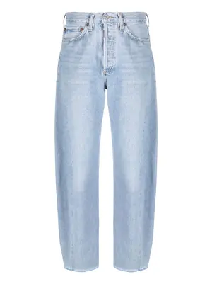 AGOLDE Luna Pierced Wide Leg Jeans - Blue