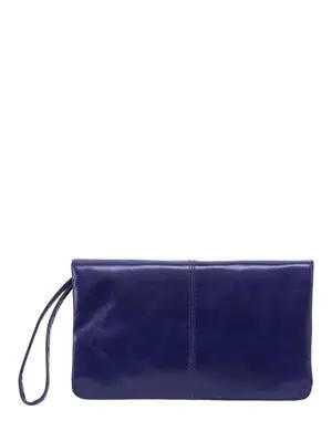 Hobo Leather Zip Clutch Winter Violet