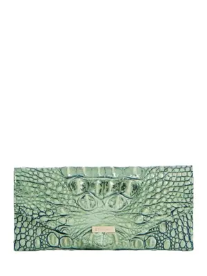 Brahmin Brahmin Veronica Melbourne Croc Embossed Leather Wallet Agave