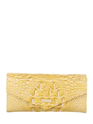 Brahmin Brahmin Veronica Melbourne Croc Embossed Leather Wallet Butter