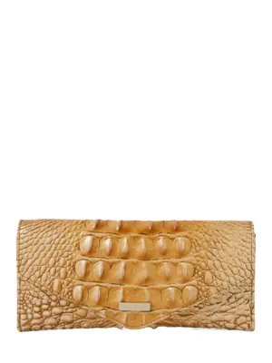 Brahmin Brahmin Veronica Melbourne Croc Embossed Leather Wallet Dune