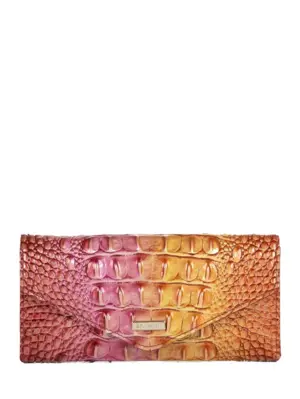 Brahmin Brahmin Veronica Melbourne Croc Embossed Leather Wallet Glam