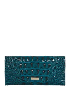 Brahmin Brahmin Veronica Melbourne Croc Embossed Leather Wallet Juniper