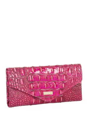 Brahmin Brahmin Veronica Melbourne Croc Embossed Leather Wallet Potion Melbourne