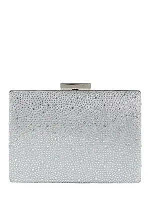 OLGA BERG Gabby Crystal Clutch - Silver