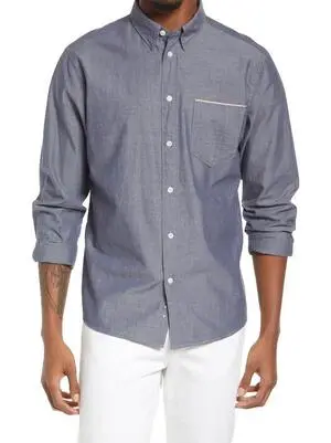 Billy Reid Msl One-pocket Button-down Shirt - Blue