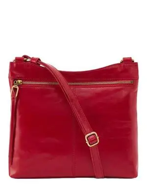 Hobo Cambel Leather Crossbody Bag - True Red