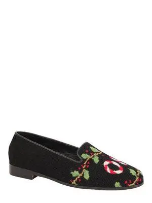 BYPAIGE ByPaige Needlepoint Flat Ho Ho Loafer On Black