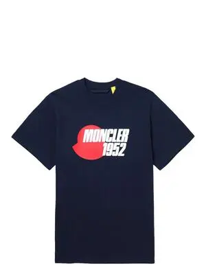 Moncler 1952 Logo-print Cotton-jersey T-shirt - Blue
