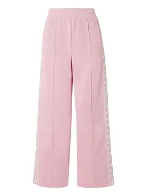 GOLDEN GOOSE Webbing-trimmed Piqué Track Pants - Pink
